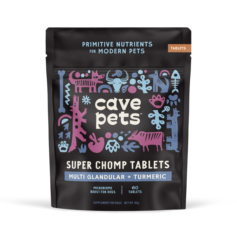 Super Chomp Tablets: Multi Glandular + Turmeric – Cave Pets